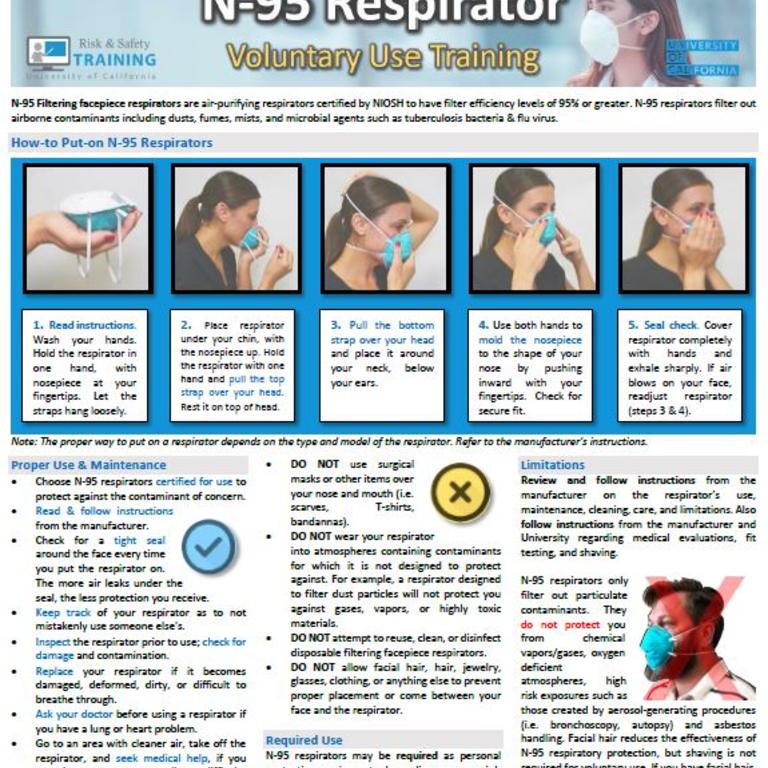 N-95 Respirator Voluntary Use Training | Risk & Safety Training N-95 Respirator Voluntary Use Training | Risk & Safety Training